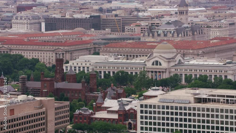 Washington, D.C. circa-2017, Aerial view of Smithsonian Museums at ...