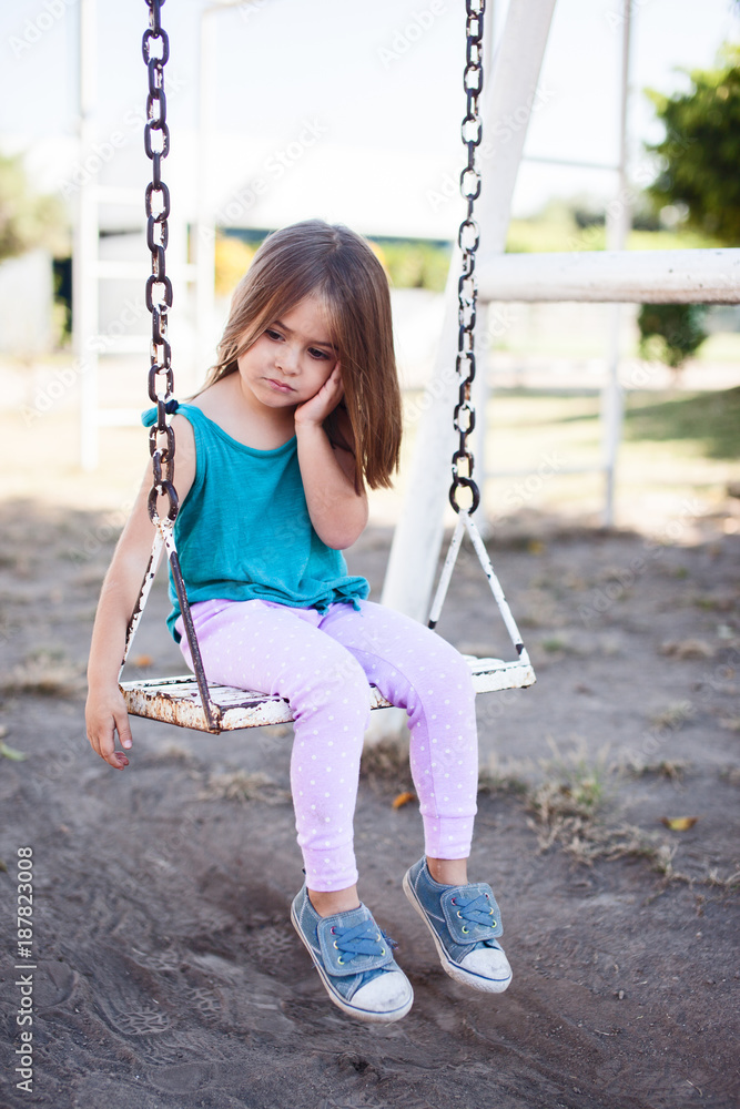 Only child, sad lonely child, Stock Photo | Adobe Stock