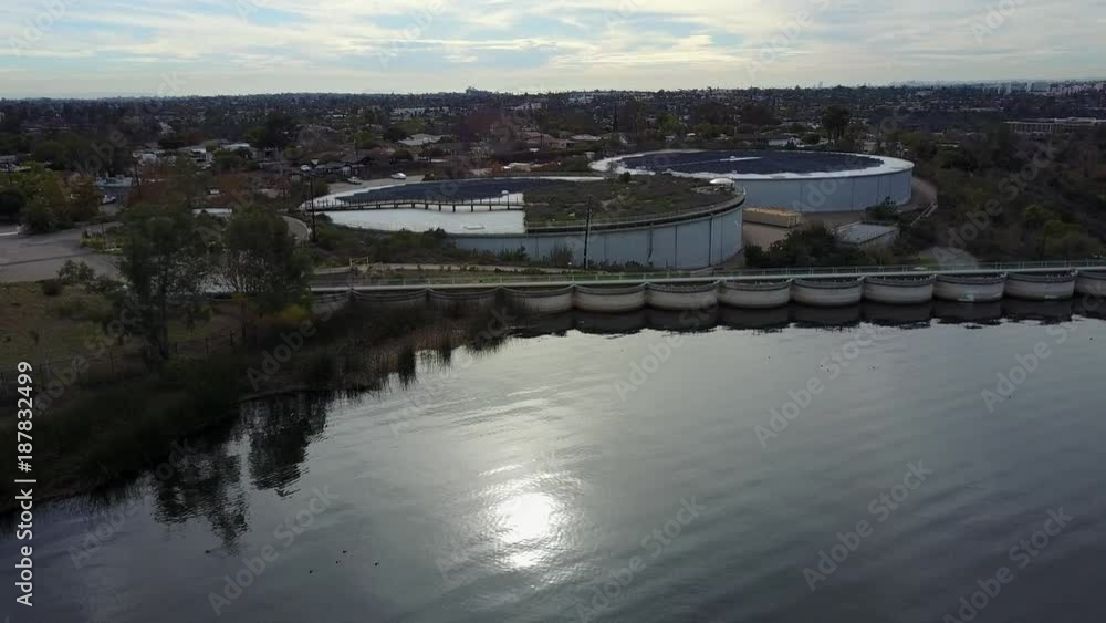 San Diego - Lake Murray Reservoir - Drone Video Aerial Video of Lake ...