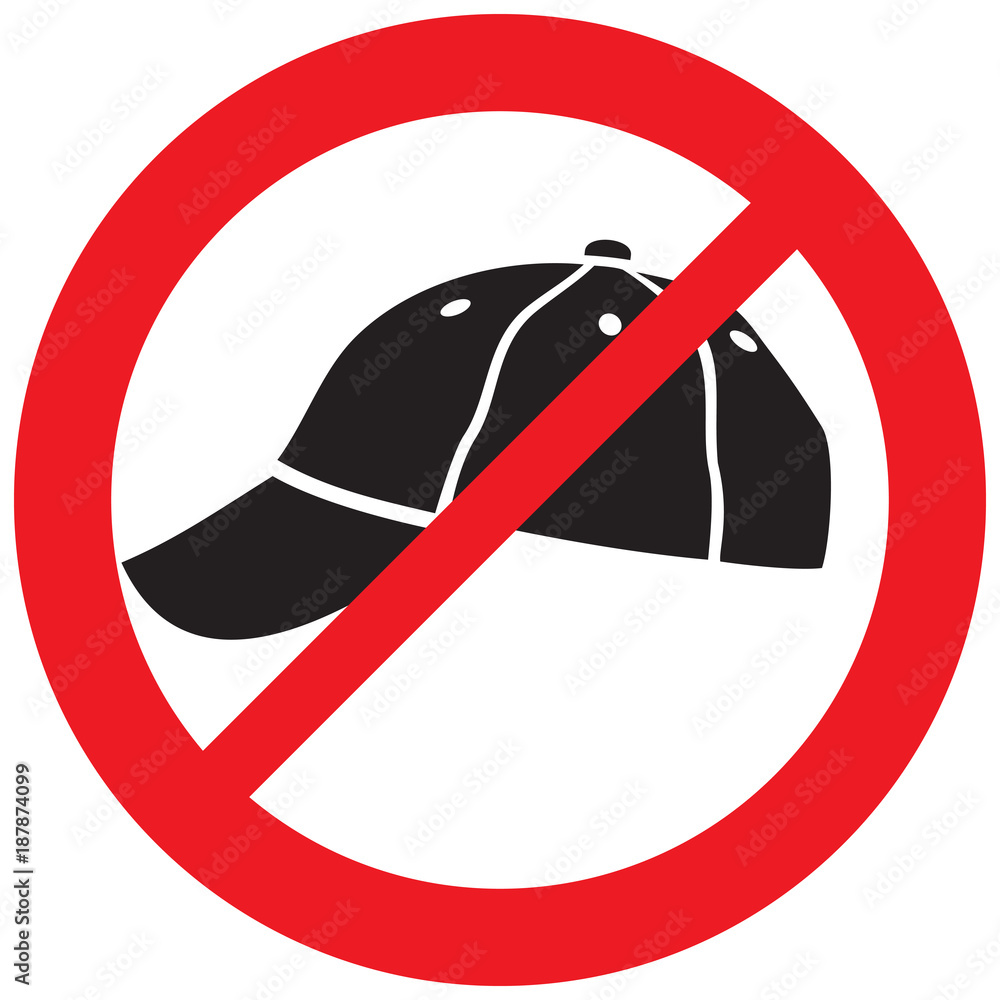 no cap sign (prohibition icon, not allowed symbol) Stock Vector | Adobe ...