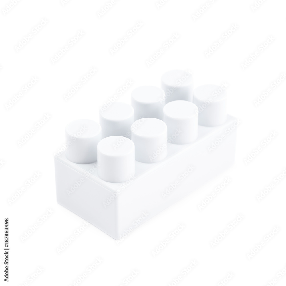 Single toy construction block isolated Stock Photo | Adobe Stock
