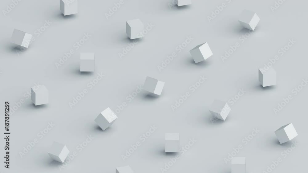 Abstract 3d rendering of geometric shapes. Computer generated loop ...