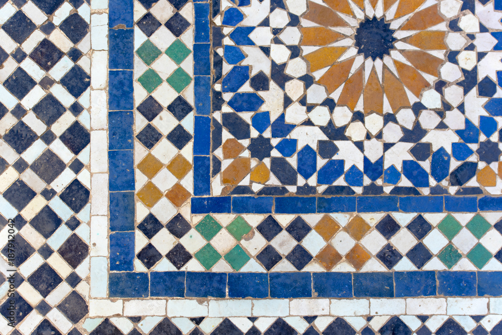 Moroccan tiles with traditional arabic patterns, ceramic tiles patterns ...