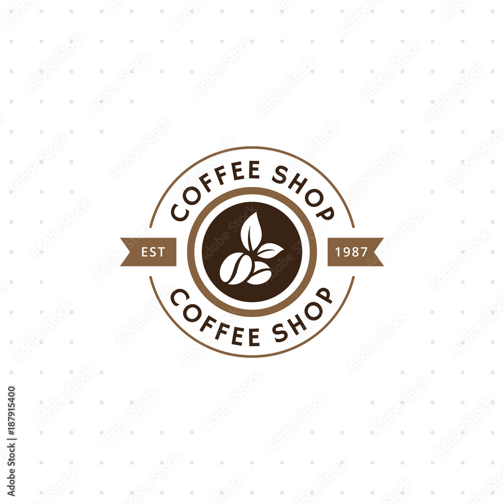Vintage vector coffee logo and label. Coffee logo template. Caffeine ...