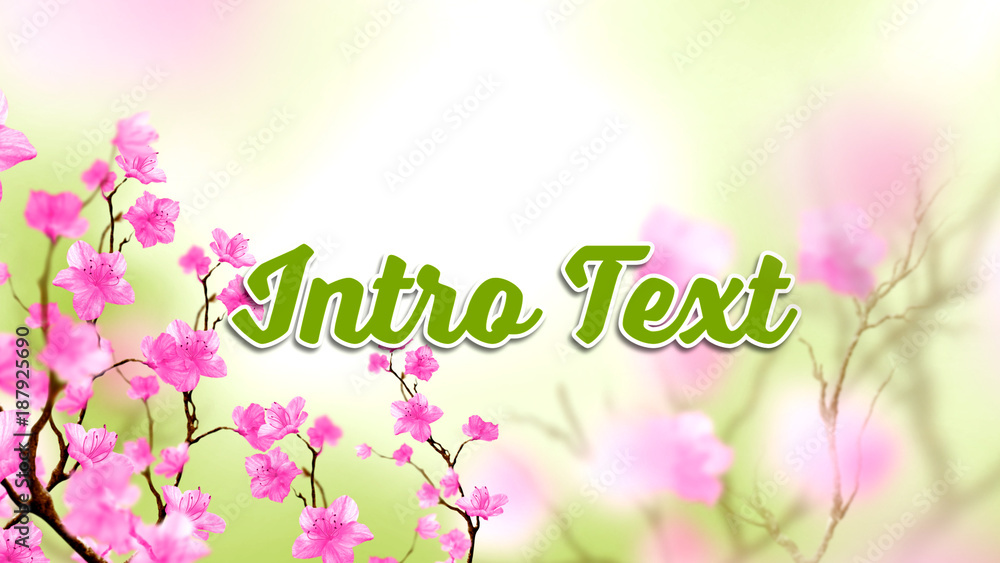 Pink Flowers Flythrough Title Stock Template | Adobe Stock