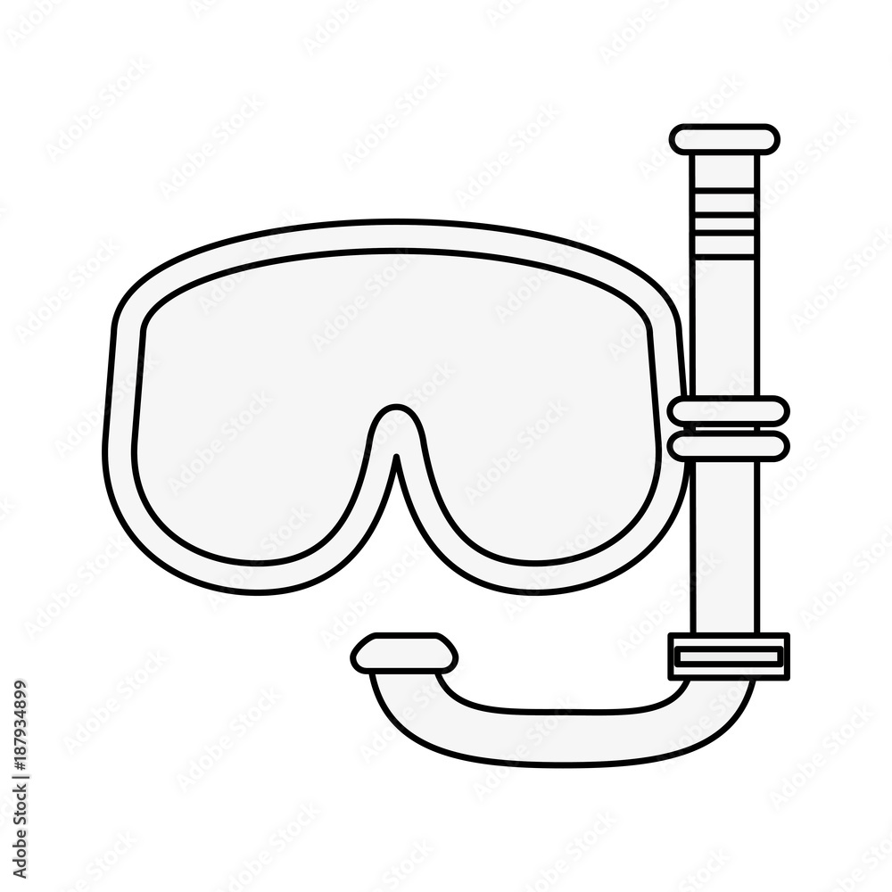 Diving mask isolated icon vector illustration graphic design Stock ...