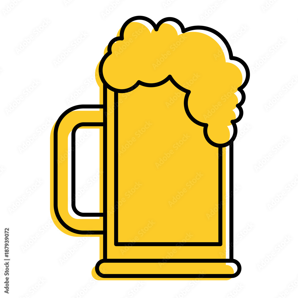 Beer Glass Foam Drink Icon Vector Illustration Stock Vector Adobe Stock