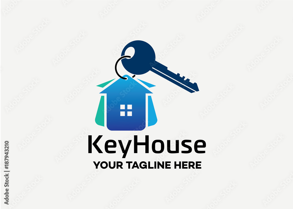 Key House Logo Template Design Vector, Emblem, Design Concept, Creative ...