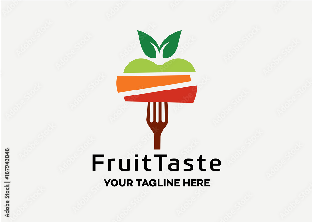 Fruit Taste Logo Template Design Vector, Emblem, Design Concept ...