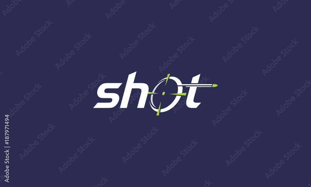 bullet, initial, shotgun, shoot, direction, emblem symbol icon vector ...