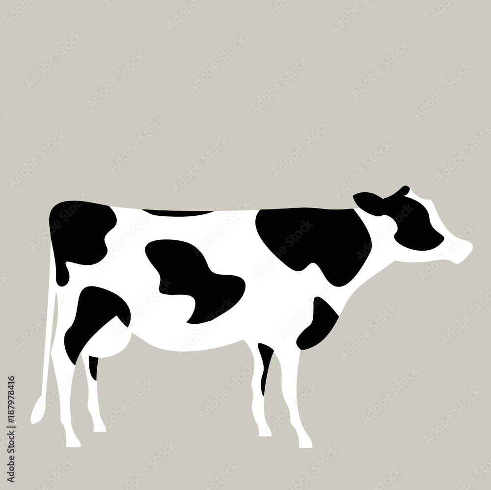 Vetor de Vector illustration of a milk cow do Stock | Adobe Stock