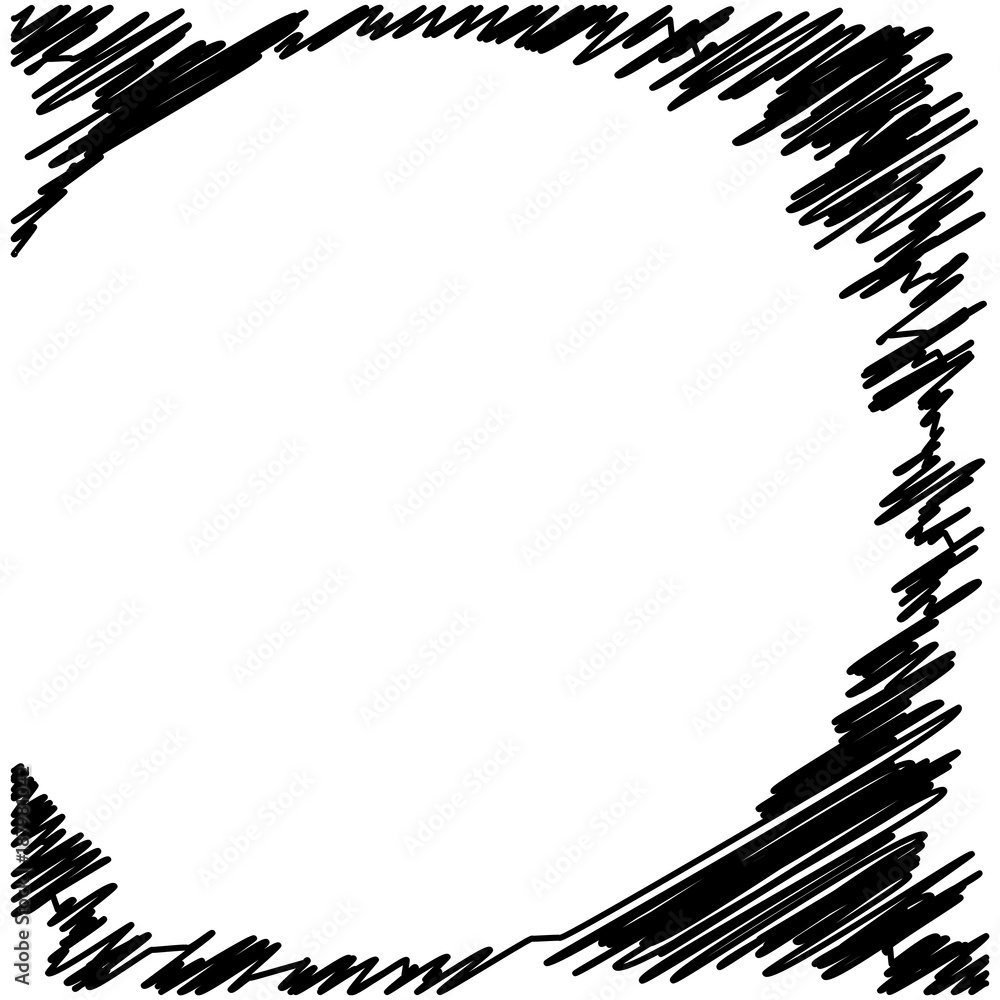Grunge Black Ink Border Frame Background Stock Vector | Adobe Stock