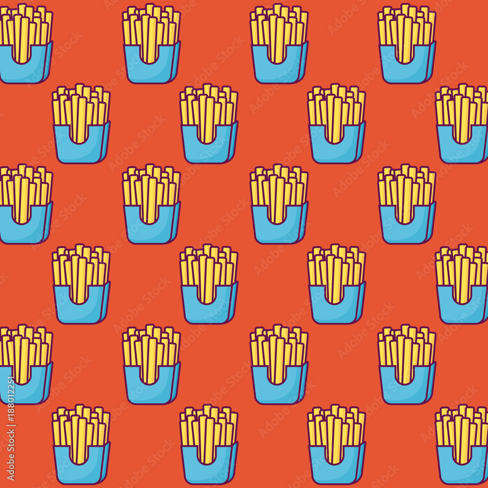 french fries background Stock Vector | Adobe Stock