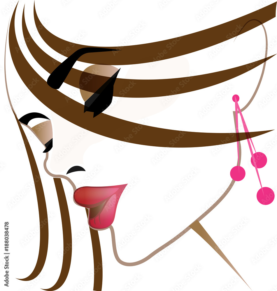 Girl Makeup Vector