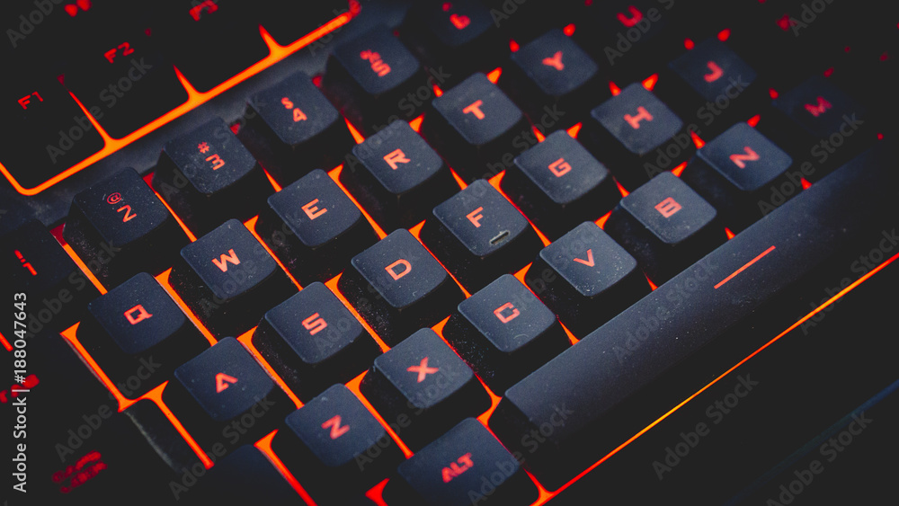 Gaming Keyboard Stock Photo | Adobe Stock