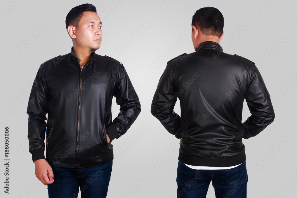 Black Leather Jacket Mockup Template Stock Photo | Adobe Stock