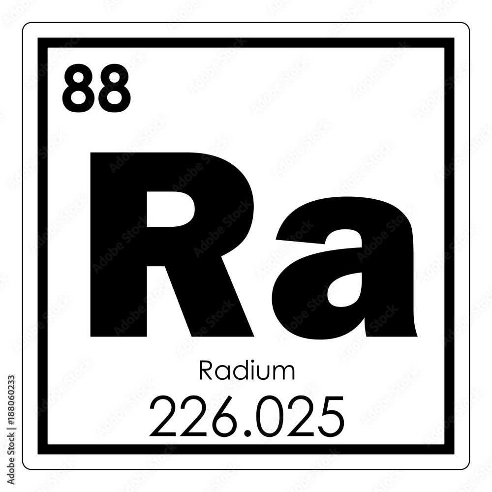 Radium chemical element Stock Illustration | Adobe Stock