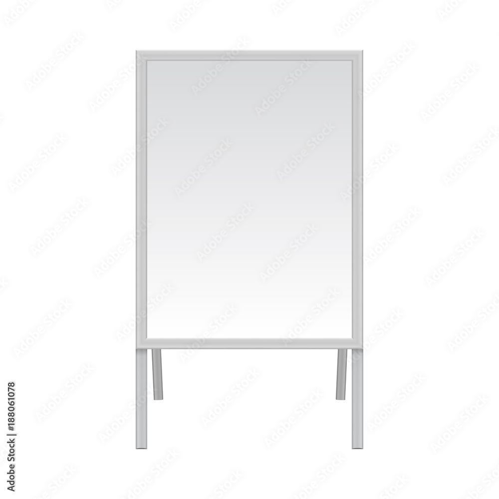 Blank rectangular advertising with empty copy space. Metal sandwich ...