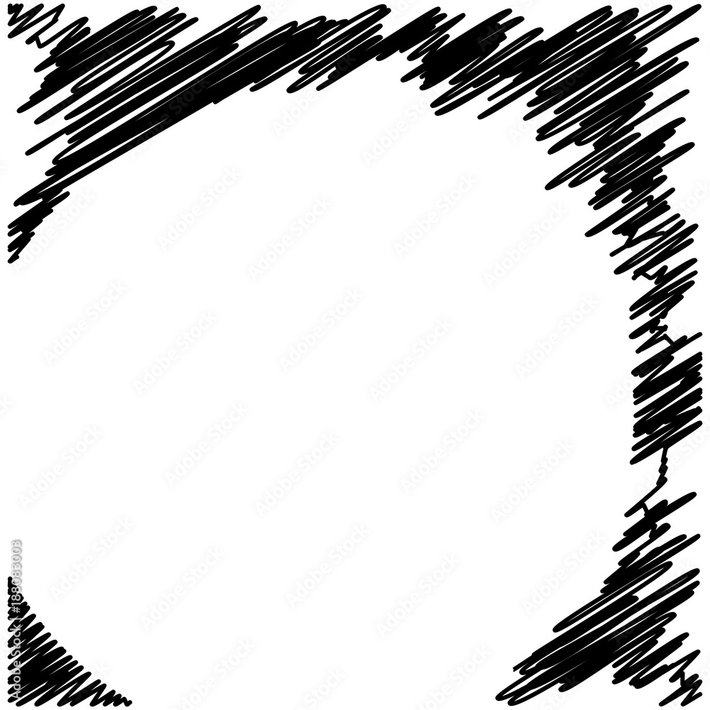 Grunge Black Ink Border Frame Background Stock Vector | Adobe Stock