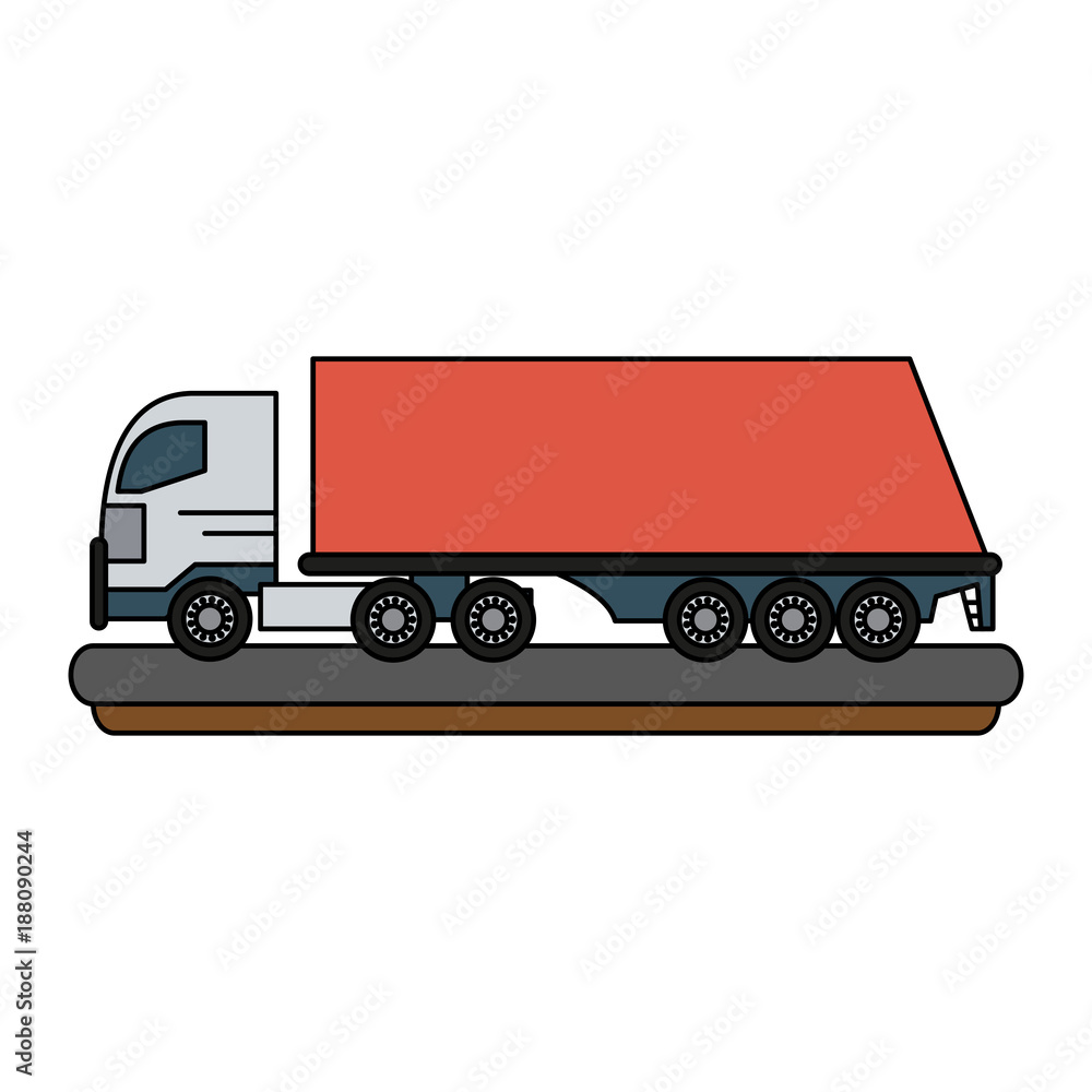Cargo truck with container icon vector illustration graphic design ...