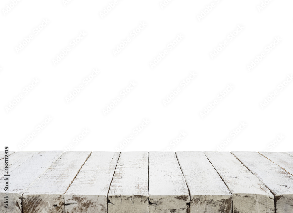 Beautiful white wooden texture table background.For create product ...