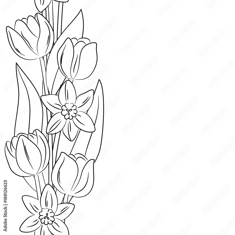 Tulips Border Design