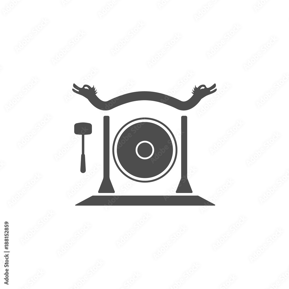 Gong icon. Elements of Chinese culture icon. Premium quality graphic ...