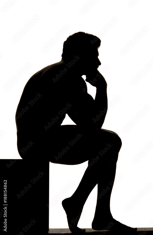 The Thinker (silhouette) Stock Photo | Adobe Stock