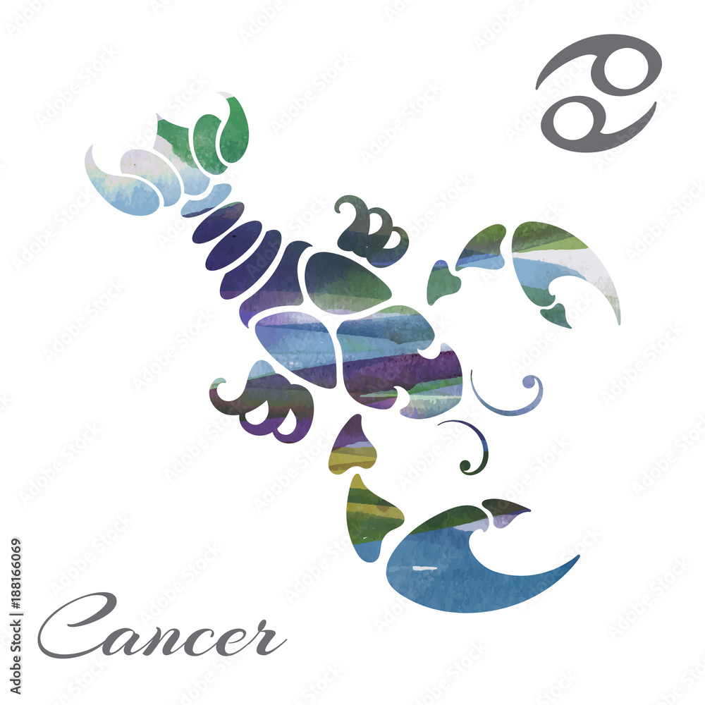 Zodiac Sign Cancer Stock Vector Adobe Stock