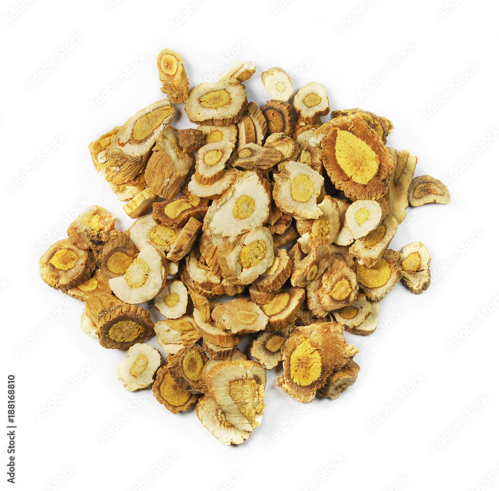 Radix isatidis, chinese herbal medicine isolated. Ban Lan Gen Stock ...
