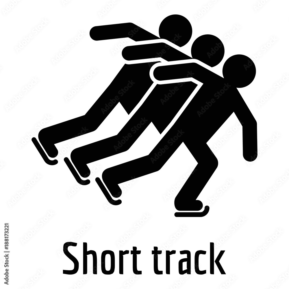 Shorttrack icon. Simple illustration of short track vector icon for web ...