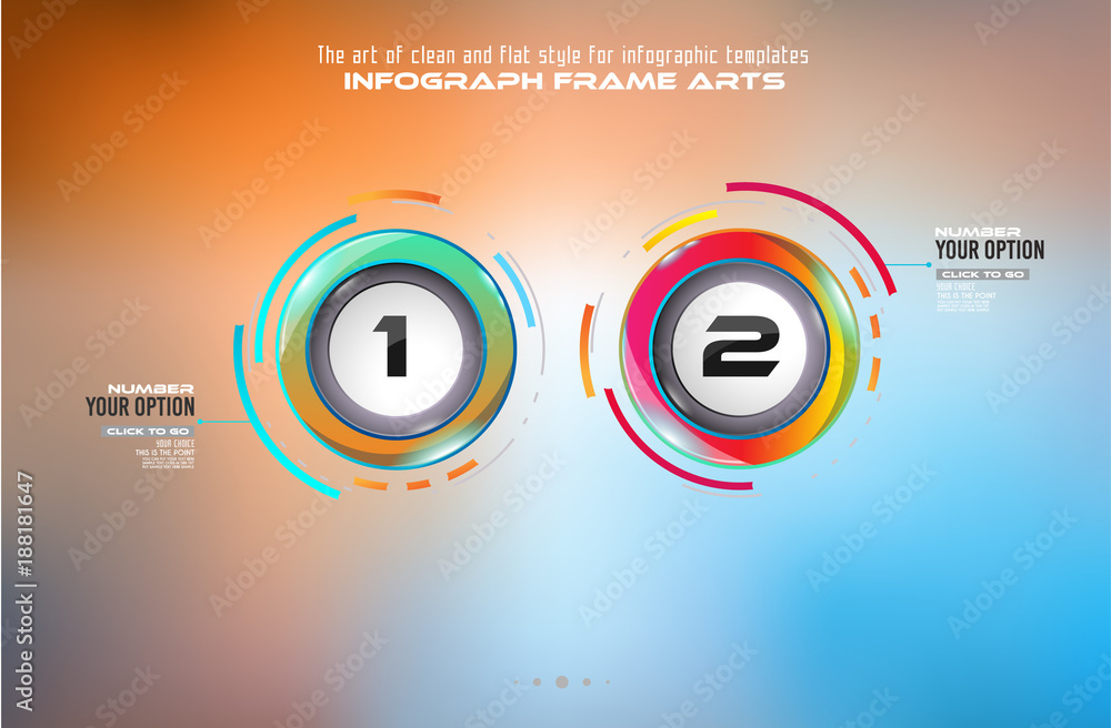 Infograph template with multiple choices and a lot of infographic ...