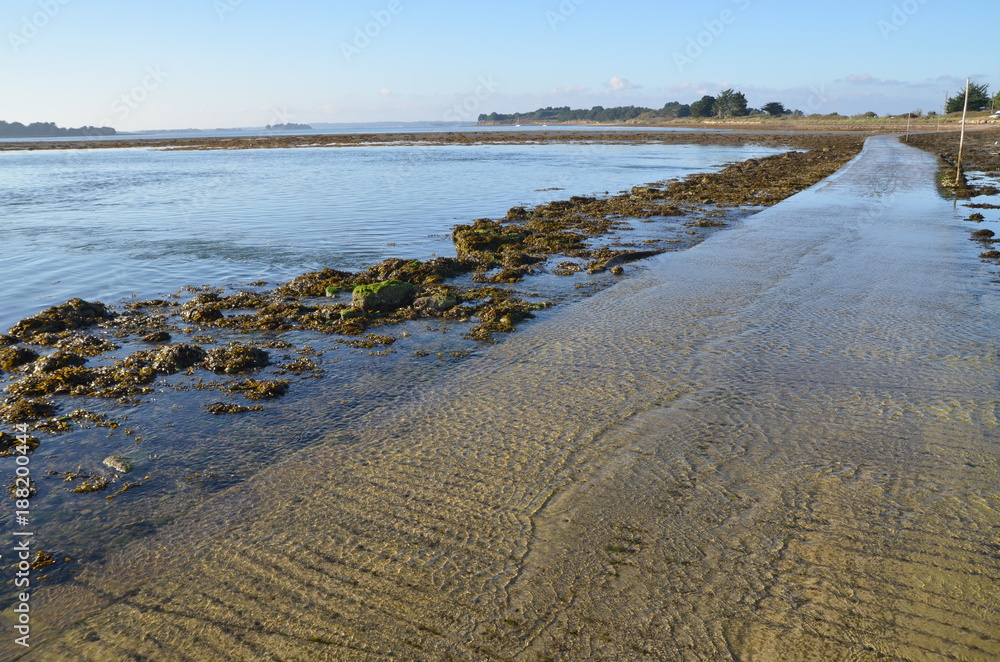 Route submersible, Golf du Morbihan, Bretagne Stock Photo | Adobe Stock
