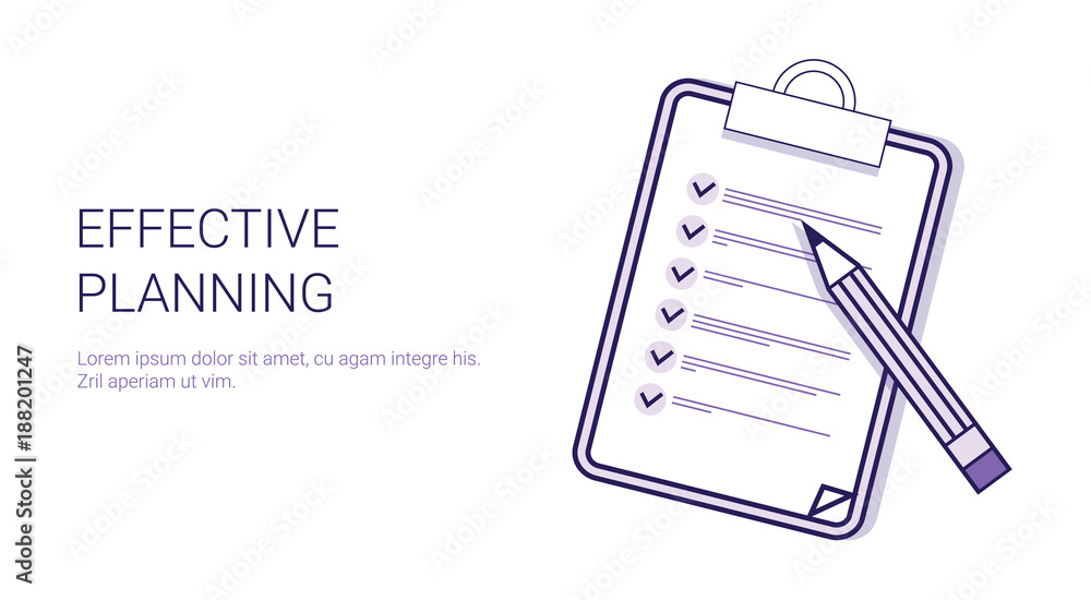 Effective Planning Concept Time Management Template Web Banner With ...
