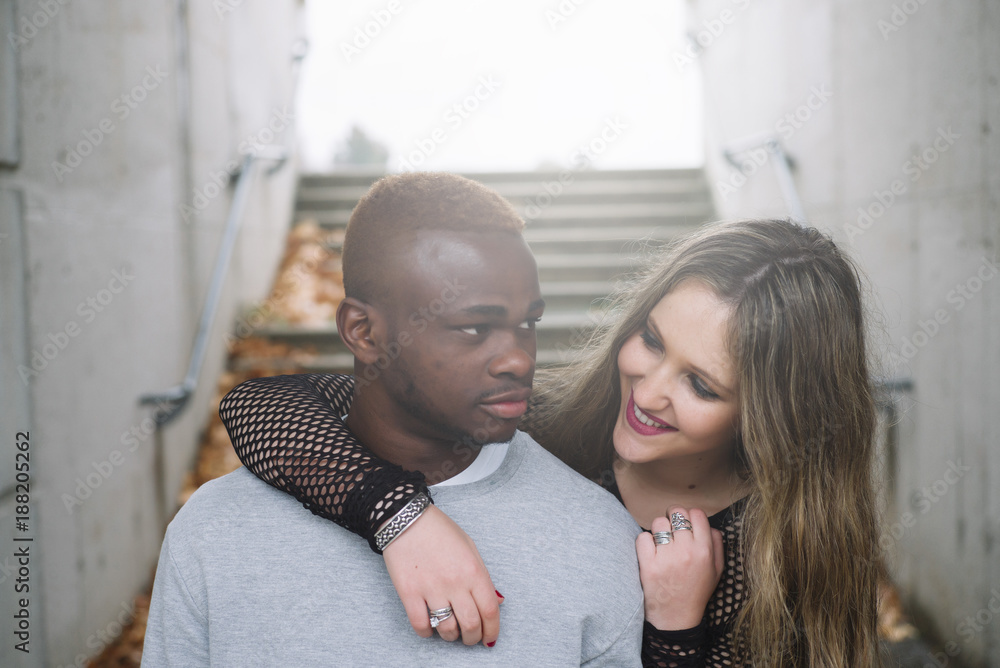 Deep connection between two young people of different races ...