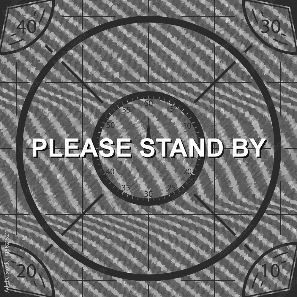 Old tv test screen with glitch effect, vector background Stock Vector ...