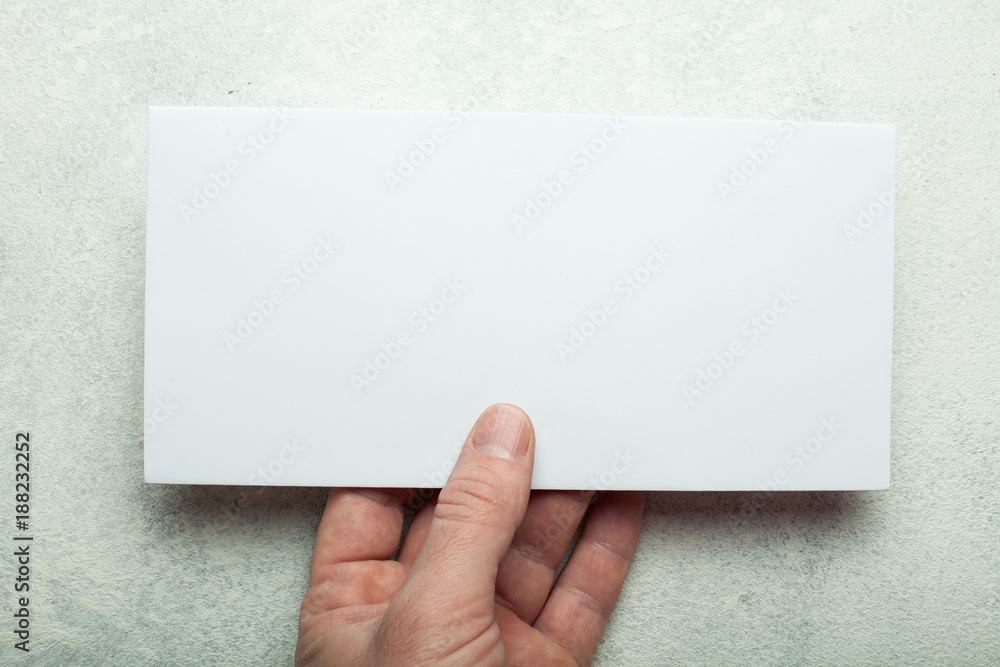 An empty booklet pamphlet or an envelope for writing in his hand ...