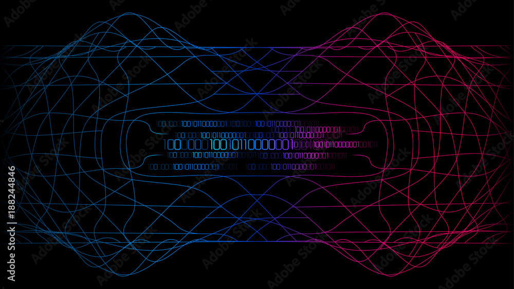 red blue complex major cyber computer technology abstract background ...