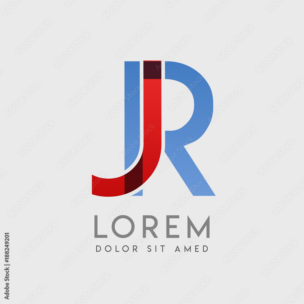 JR logo letters with "blue and red" gradation Stock Vector | Adobe Stock