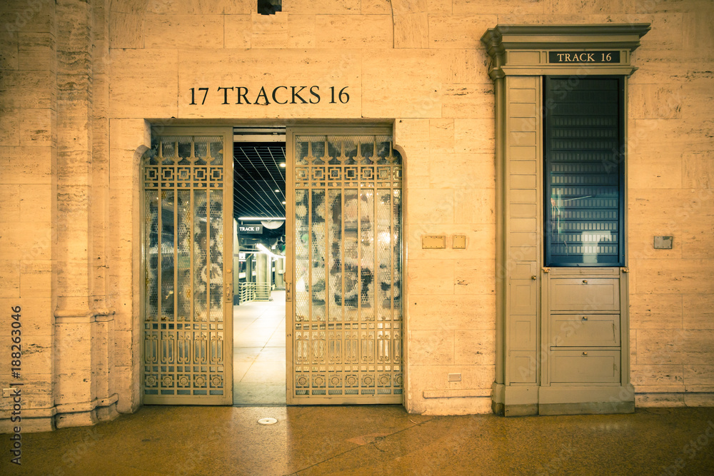 Grand Central Terminal Station in New York City, view of train tracks ...