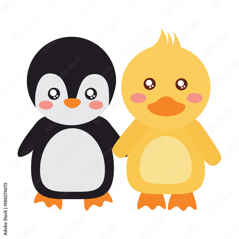 Penguins Holding Hands