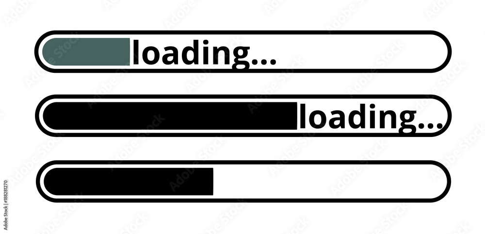 Ladebalken set | progress bar | loading Stock Vector | Adobe Stock