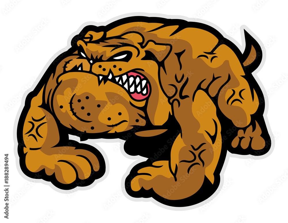 Angry Bulldog Clipart