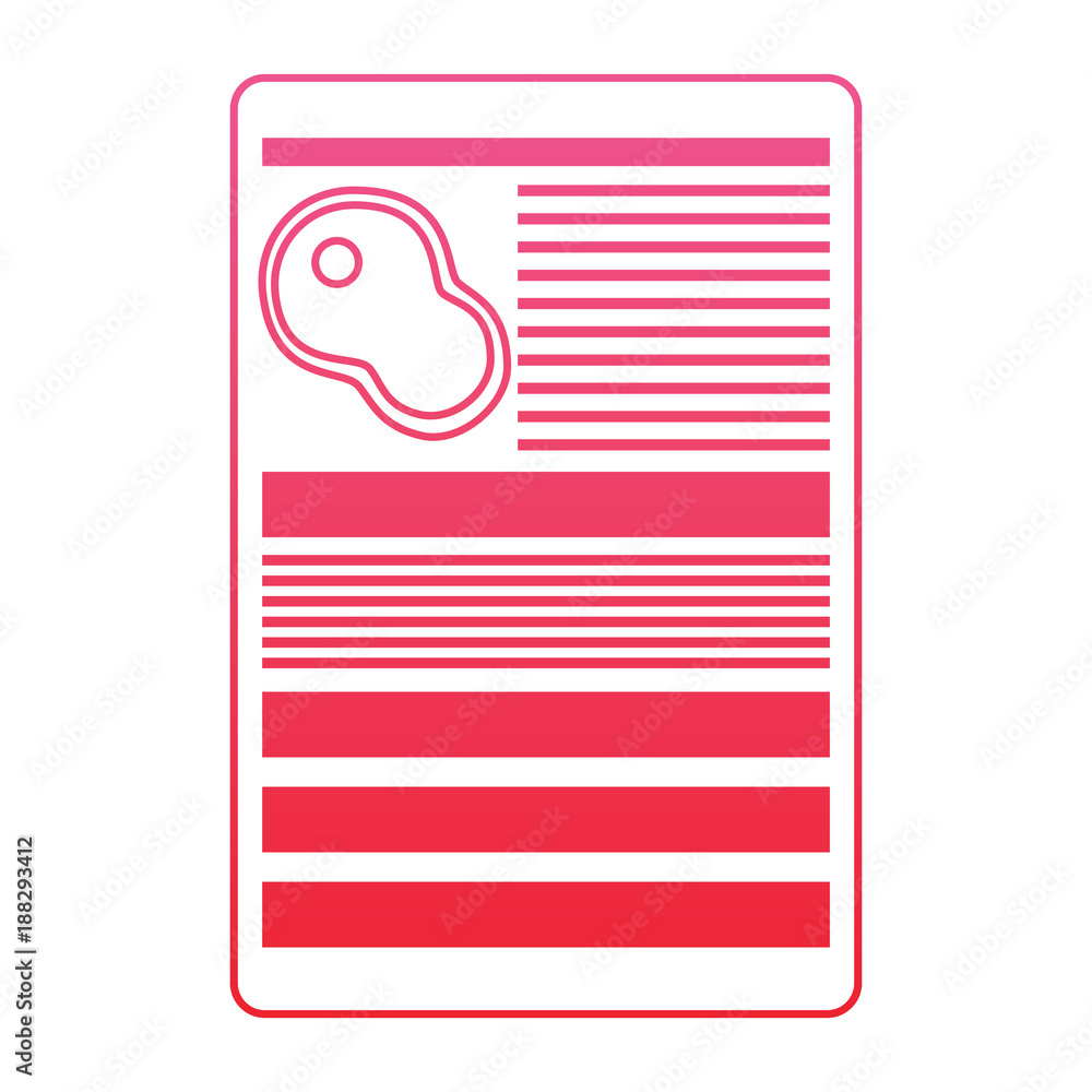 steak fillet nutrition facts label template vector illustration red ...