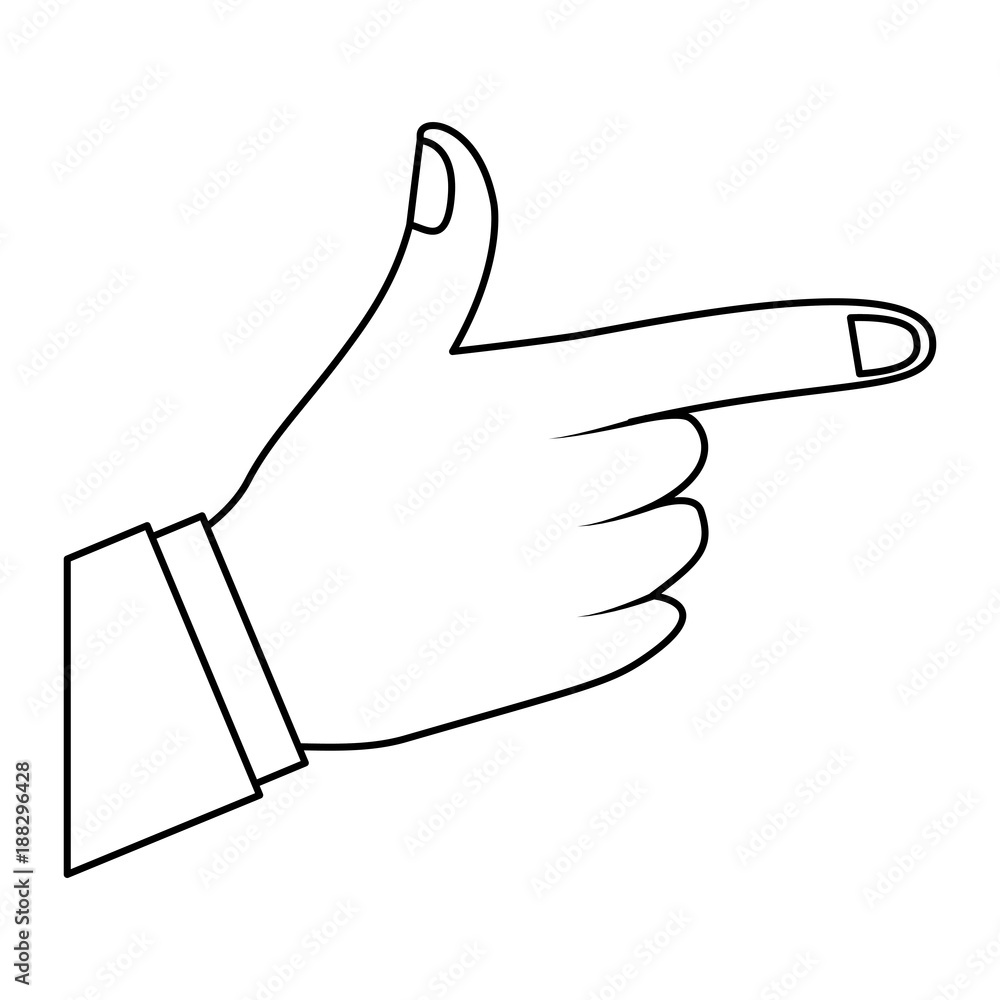 hand indicating or showing direction by pointing a finger vector ...