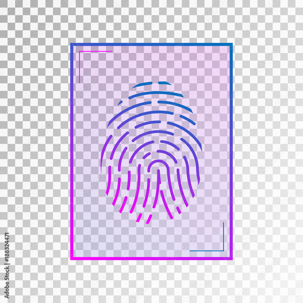 vector fingerprint on transparent background Stock Vector | Adobe Stock