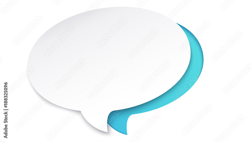 Colorful paper speech bubble cut out from paper backdrop, idea for ...