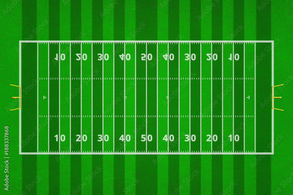American Football On Grass