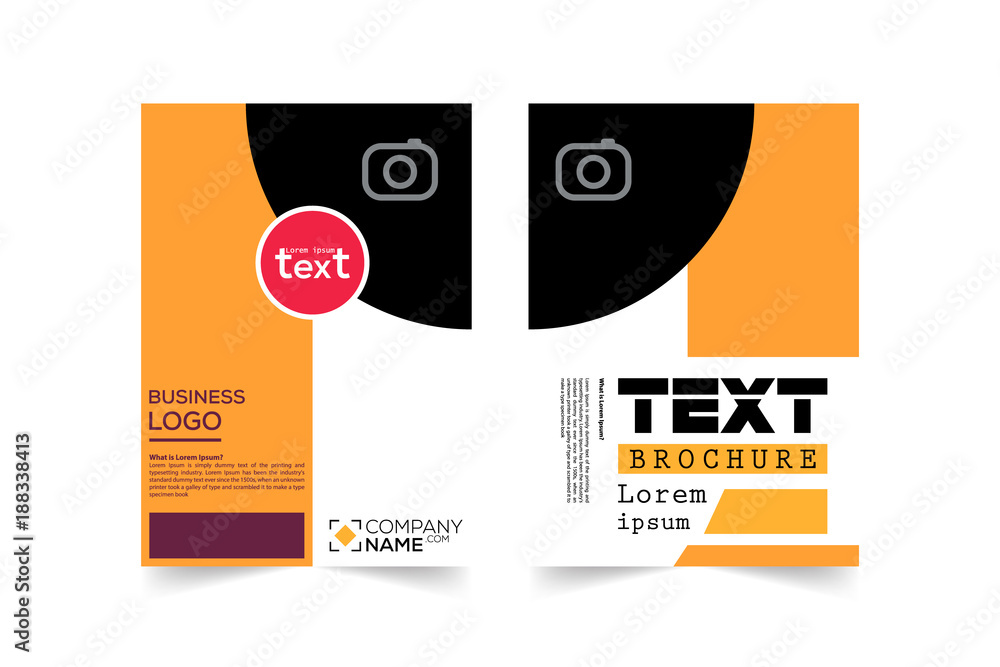 Front and back cover of a modern business brochure layout or flyer ...
