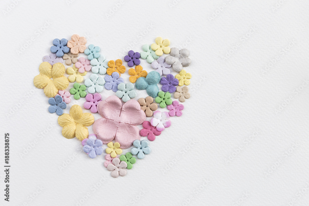 White Textured Cardstock Flower